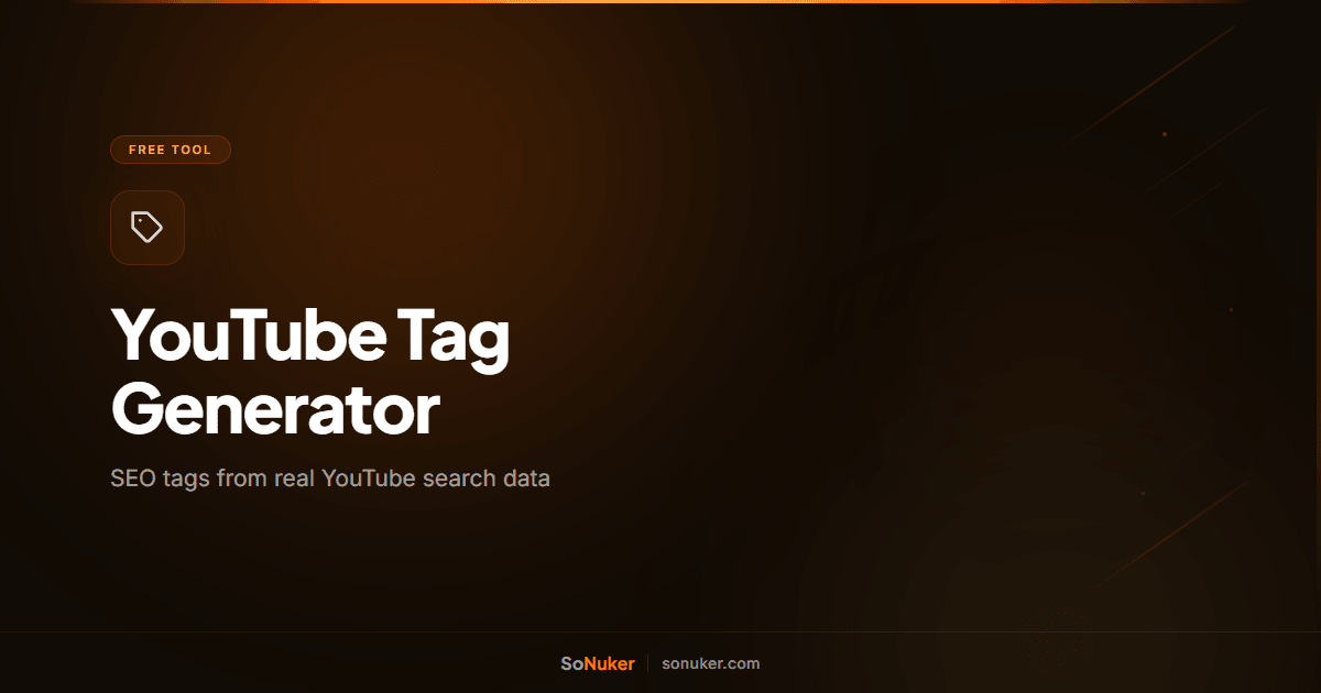 Free YouTube Tag Generator 2026 | Organic SEO Tags for Videos and ...